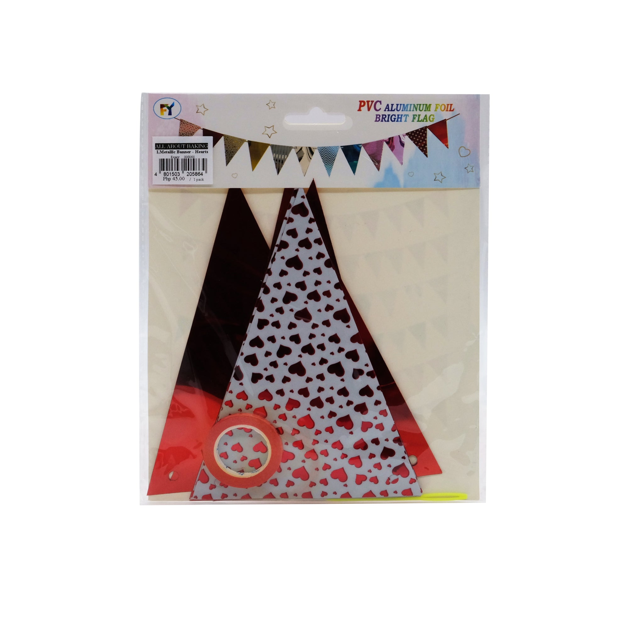 I.Metallic Banner - Chevron Heart Design – allaboutbaking