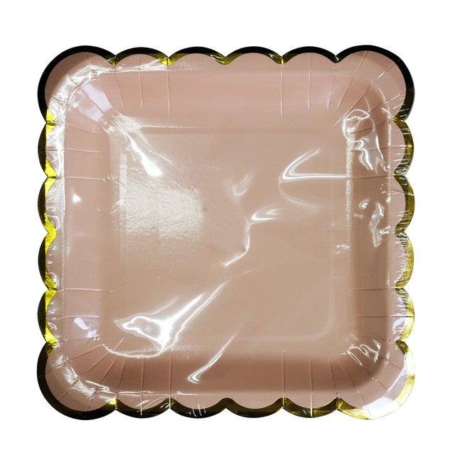 CB Sq. Paper Plate with Gold Border – allaboutbaking