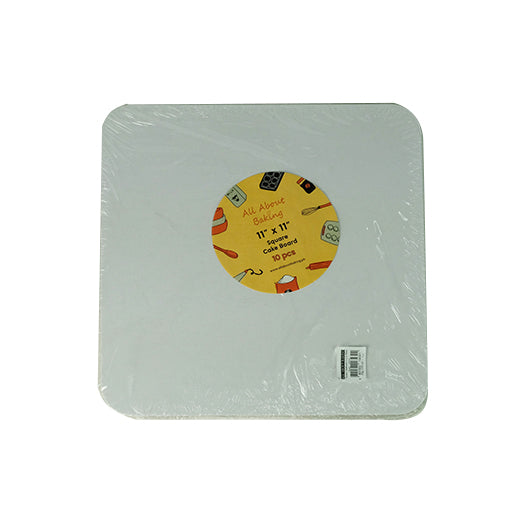 ALL ABOUT BAKING- Square Cakeboard 11X11 white – allaboutbaking